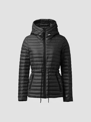 Soia & Kyo Ayleen Lightweight Hooded Puffer Jacket - Black