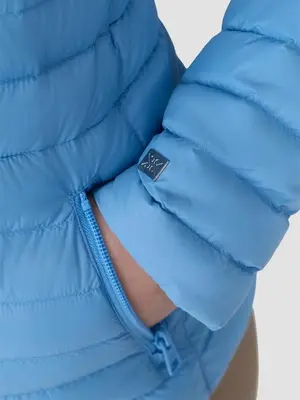 Soia & Kyo Ayleen Lightweight Hooded Puffer Jacket - Poolside Blue