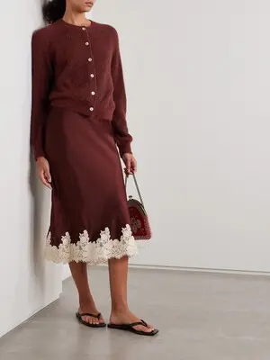 DÔEN Petra Knitted Cardigan - Burgundy