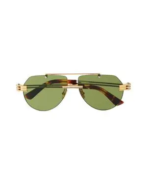 Bottega Veneta Aviator-style Sunglasses - Gold