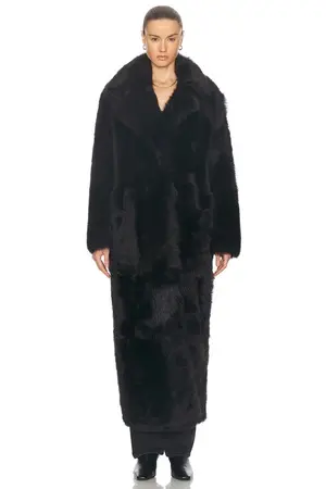 Nour Hammour For Evita Extra Long Coat In White