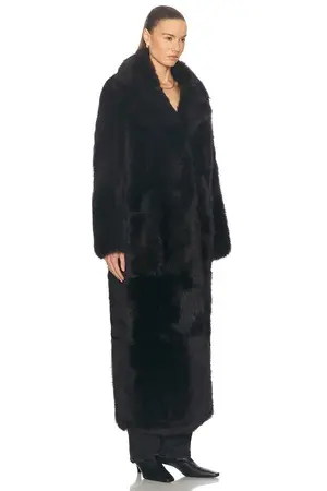 Nour Hammour For Evita Extra Long Coat In White