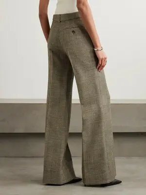 Stella McCartney Herringbone Wool-blend Wide-leg Trousers