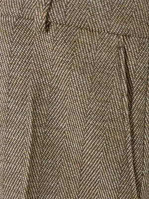 Stella McCartney Herringbone Wool-blend Wide-leg Trousers