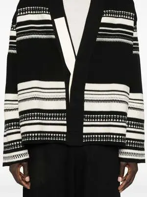 MORDECAI Striped Wool Cardigan