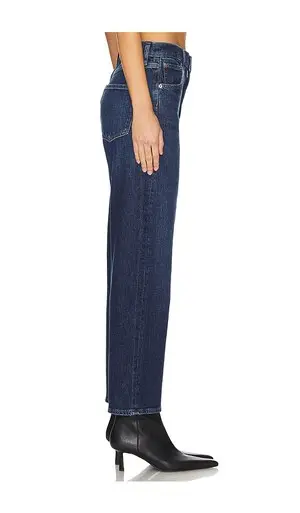 AGOLDE Ren High Rise Wide Leg Jeans In Dark Wash