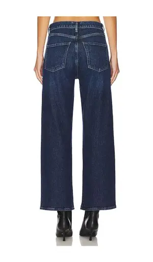 AGOLDE Ren High Rise Wide Leg Jeans In Dark Wash