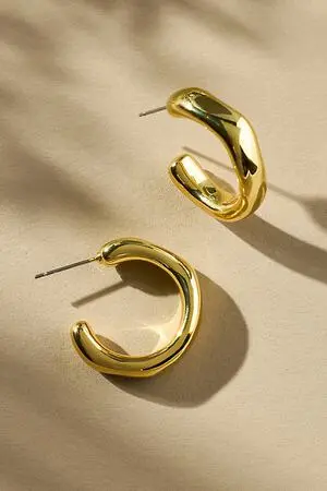 UNCOMMON JAMES Medium Goals Hoop Earrings - Gold