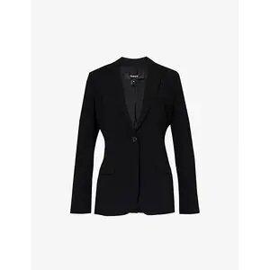 Theory Staple Single-breasted Woven Blazer - Black