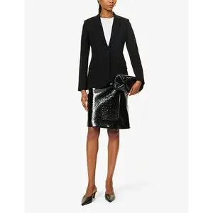 Theory Staple Single-breasted Woven Blazer - Black