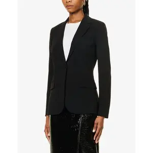Theory Staple Single-breasted Woven Blazer - Black