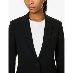 Theory Staple Single-breasted Woven Blazer - Black