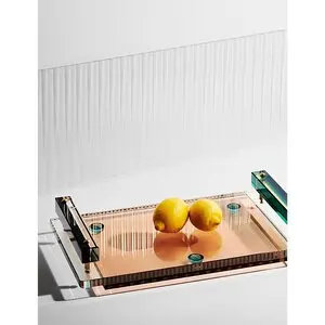 REFLECTIONS COPENHAGEN Fontana Polished-gold Crystal Tray 44cm