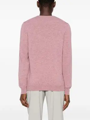 Fedeli Mélange-effect Cashmere Sweater - Pink