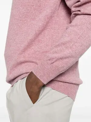 Fedeli Mélange-effect Cashmere Sweater - Pink
