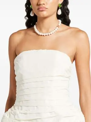Magda Butrym Strapless Draped Mini Dress