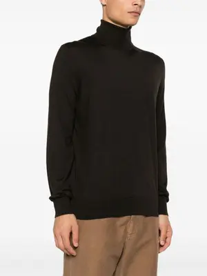 Zegna Roll-neck Sweater - Brown