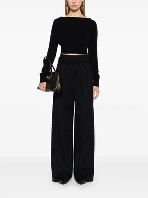 Max Mara Pinstriped Wide Leg Trousers