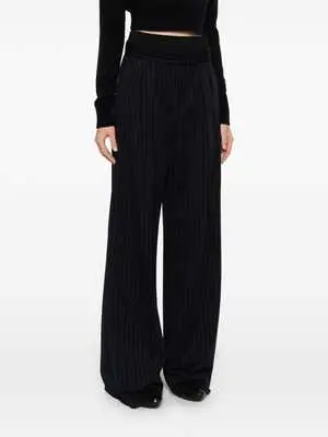 Max Mara Pinstriped Wide Leg Trousers