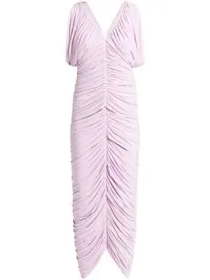 Magda Butrym Ruched Midi Dress - Purple