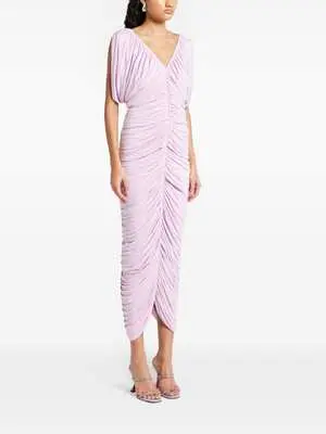 Magda Butrym Ruched Midi Dress - Purple