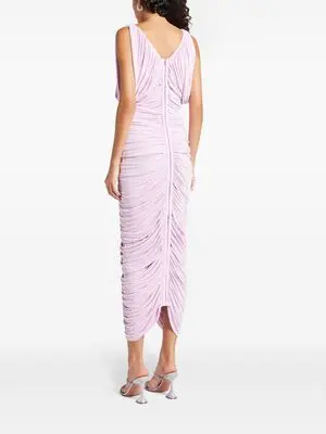 Magda Butrym Ruched Midi Dress - Purple
