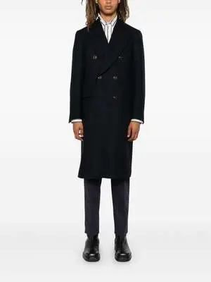 Boglioli Double-breasted Virgin Wool-blend Coat