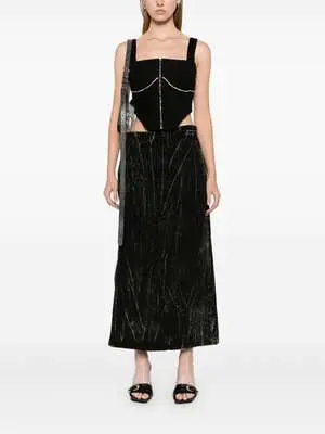 Amiri Crystal-embellished Corset Top
