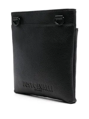 Just Cavalli Logo-plaque Leather Messenger Bag