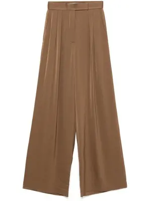 Alex Perry Double-pleat Satin Trousers