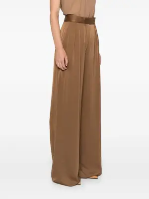 Alex Perry Double-pleat Satin Trousers