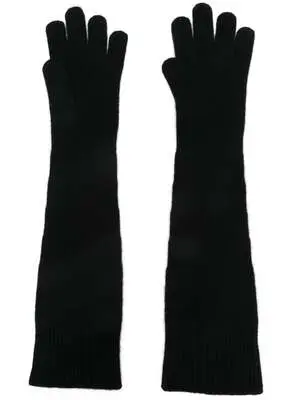 TOTEME TOTEME Ribbed Gloves Black