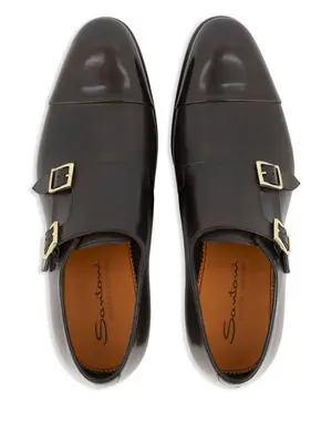 Santoni Monk Strap Shoes - Brown