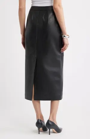 Nordstrom Leather Pencil Skirt
