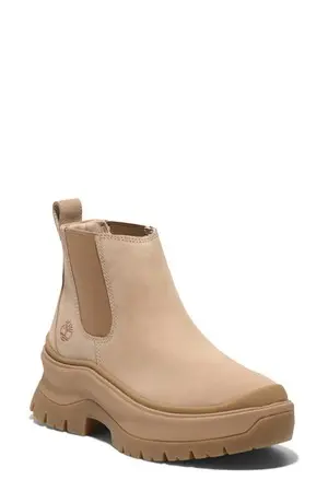 Women's Beige Lug Sole Boots