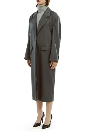 Bardot Maika Longline Coat - Dark Grey