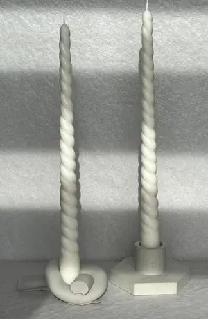 AARAM LUXE Spiral Taper Candlesset Of 2