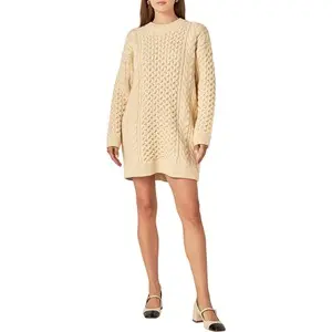 English Factory Cable Stitch Sweater Dress