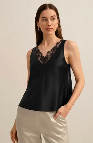 Lilysilk Armeria Lace Silk Tank