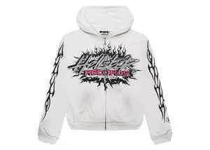 HELLSTAR Records Glitter Zip-up - White