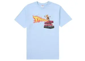 Supreme Thrasher Back Tail Tee Shirt Baby Blue