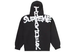 Supreme Thrasher Zip Up Hooded Sweatshirt - Black