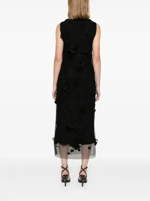 Viktor & Rolf Floral-appliqué Midi Dress
