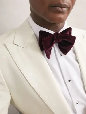 REISS Hike Velvet Bow Tie - Purple