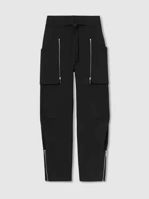 REISS Louisa Atelier Zipped Crepe Trousers