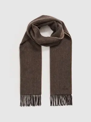 REISS Picton Wool And Cashmere Scarf - Taupe