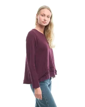 Wilt Boxy Slub Long Sleeve Crewneck Tee