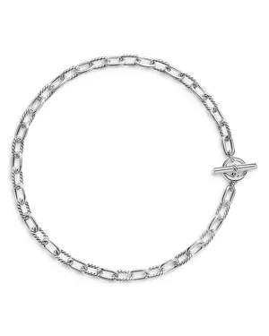 David Yurman Dy Madison Toggle Chain Necklace - Silver