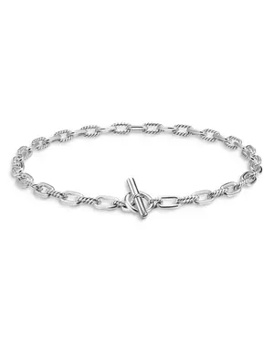 David Yurman Dy Madison Toggle Chain Necklace - Silver