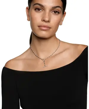 David Yurman Dy Madison Pave Diamond Toggle Chain Necklace